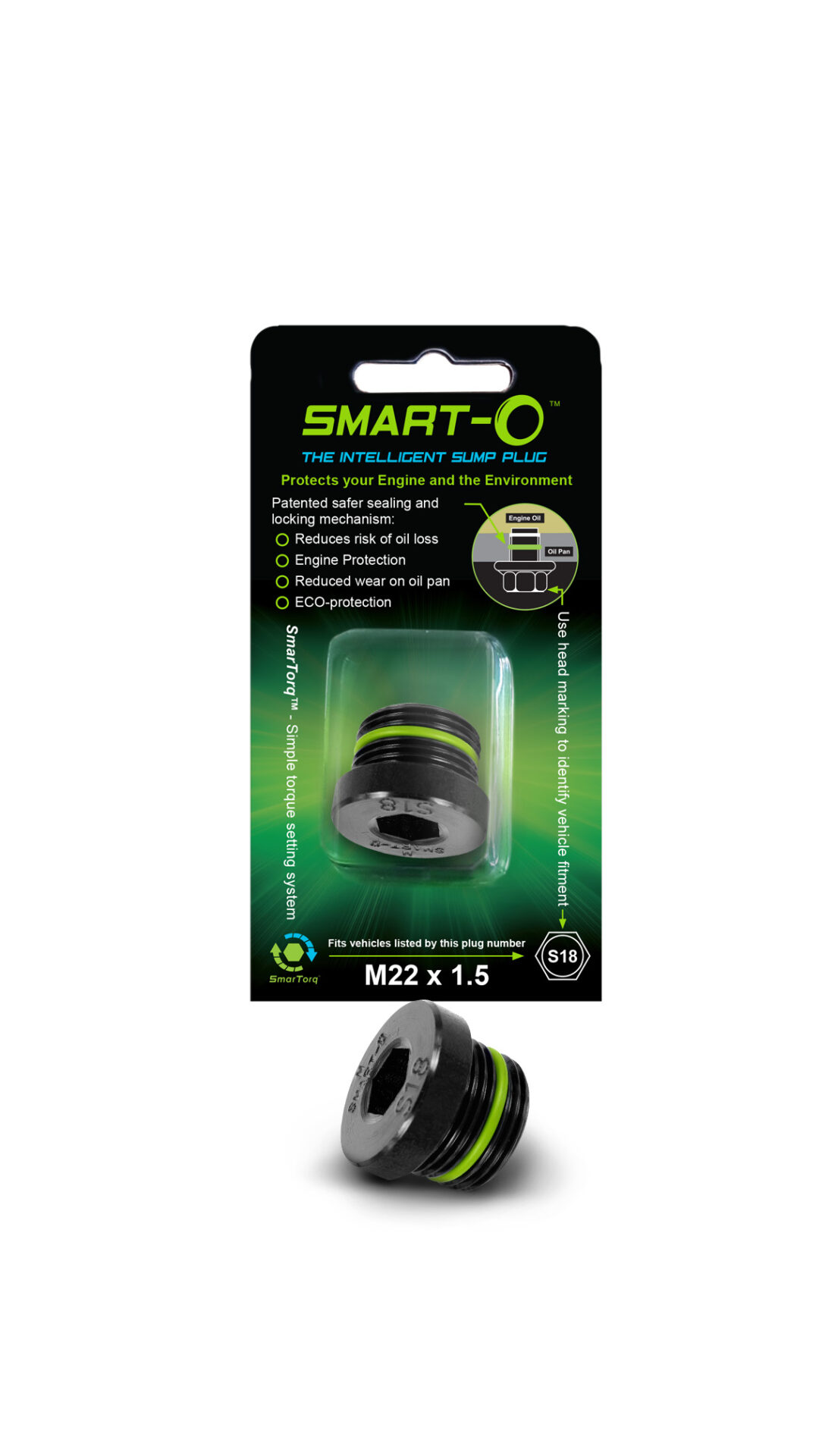 S18 - SMART-O Oil Drain Plug (Sump Plug) - Smart-O-Plug